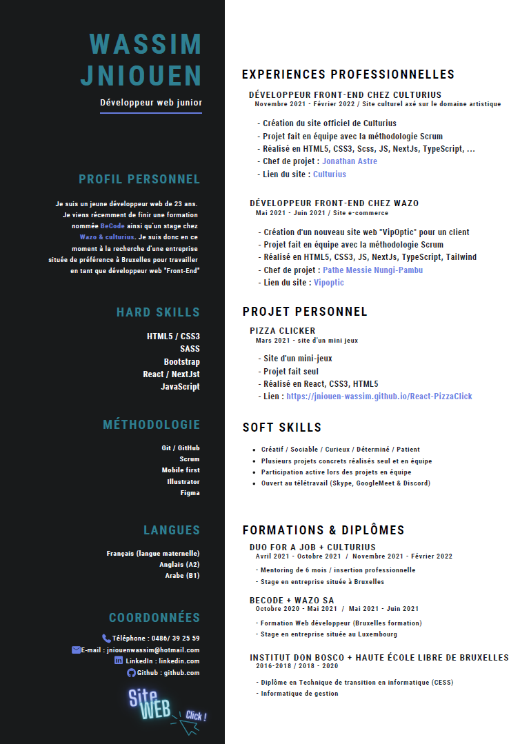 Mon portfolio - Jniouen wassim